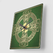 Gold Celtic Irish Square Clock | Zazzle