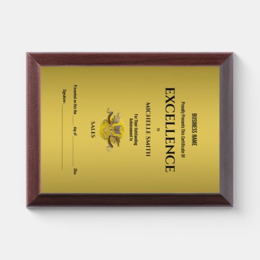 Gold certificate award crest seal 2 | PERSONALIZE | Zazzle
