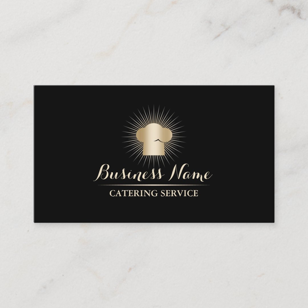 Gold Chef Hat Personal Chef Catering Service Business Card | Zazzle