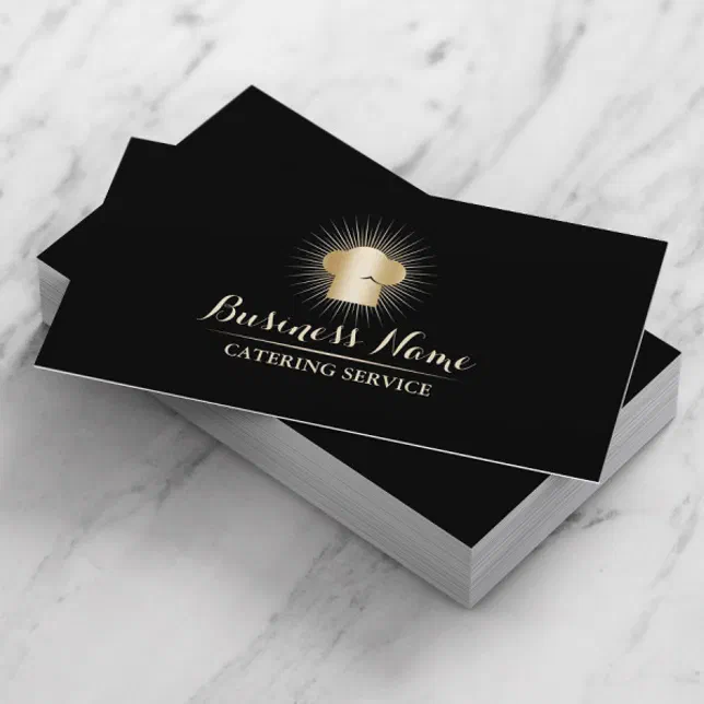 Gold Chef Hat Personal Chef Catering Service Business Card | Zazzle