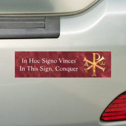 Gold Chi-Rho Bumper Sticker | Zazzle