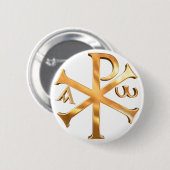 Gold Chi-Rho Pinback Button | Zazzle