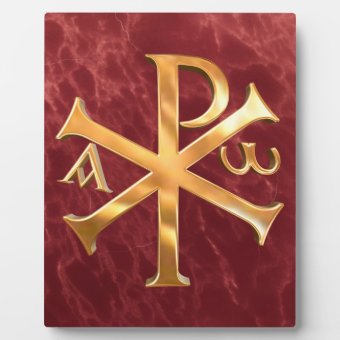 Gold Chi-Rho Plaque | Zazzle
