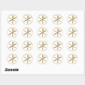 Gold Chi-Rho symbol Classic Round Sticker | Zazzle