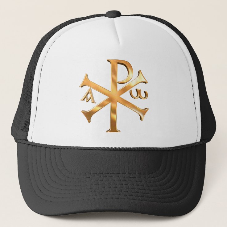 Gold Chi-Rho Trucker Hat | Zazzle