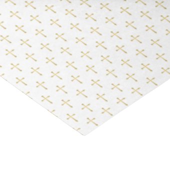 Gold Christian Crosses on White Tissue Paper | Zazzle