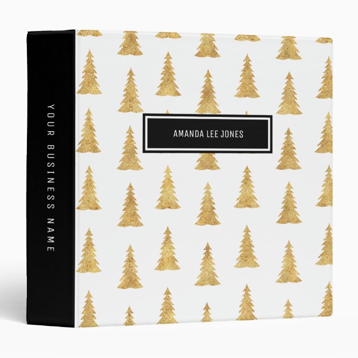 Gold Christmas 3 Ring Binder | Zazzle.com