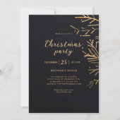 Gold Christmas Modern Elegant Holiday Party Invitation | Zazzle