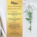 Gold Christmas party dinner menu card | Zazzle