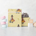 gold christmas scrooge holiday wrapping paper | Zazzle