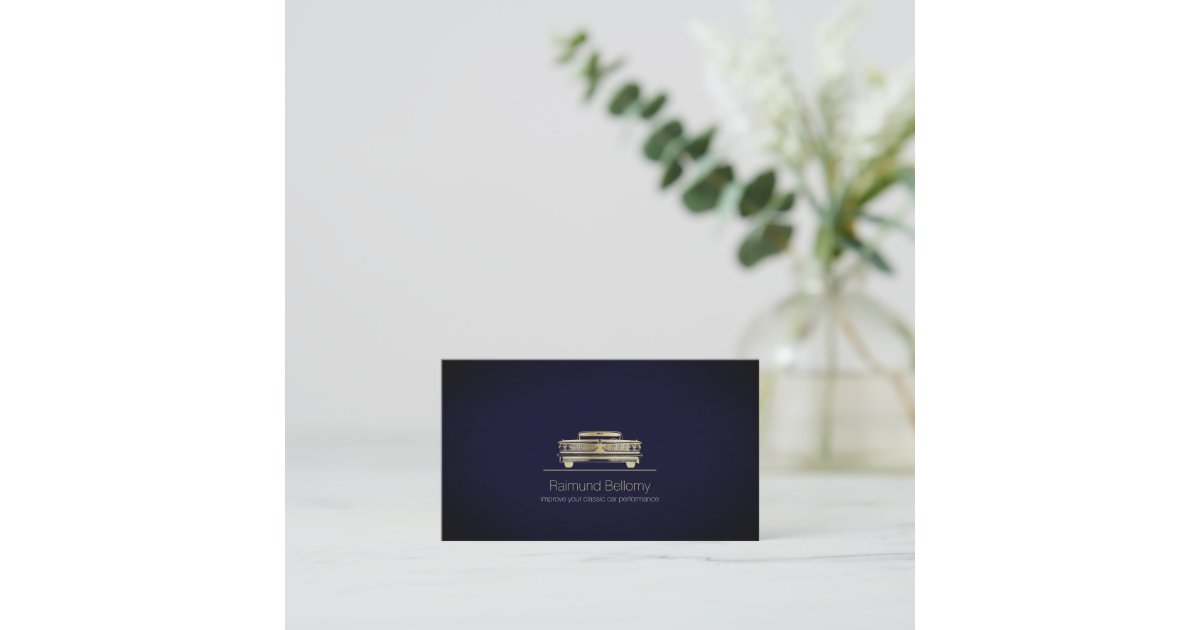 Gold Classic Car Business Card | Zazzle