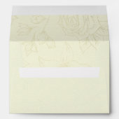 Gold Classic Floral Frame Rose Watermark Wedding Envelope | Zazzle
