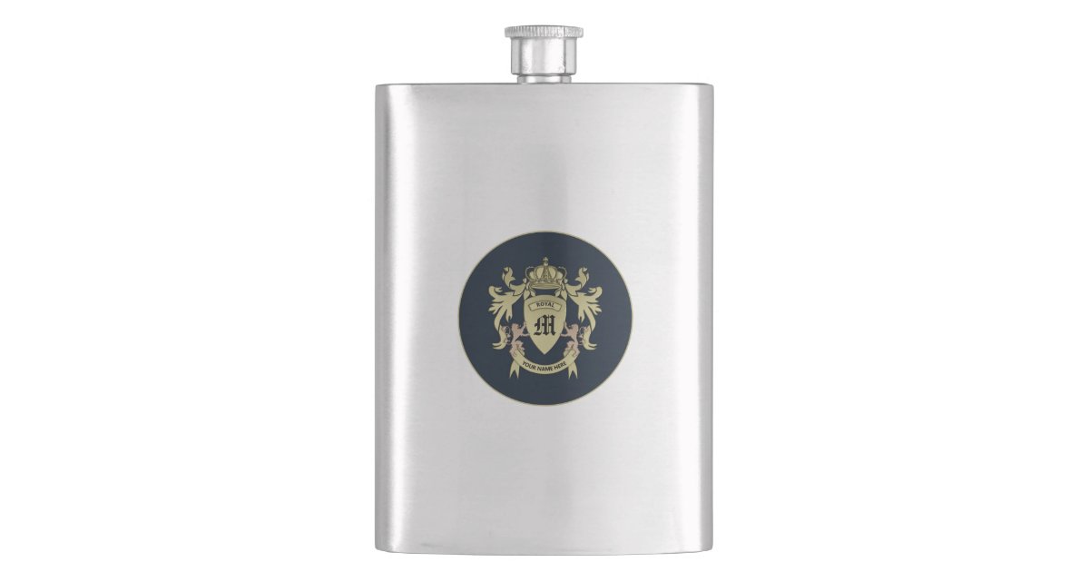 Gold Coat Of Arms Flask | Zazzle