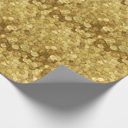 gold coins wrapping paper | Zazzle