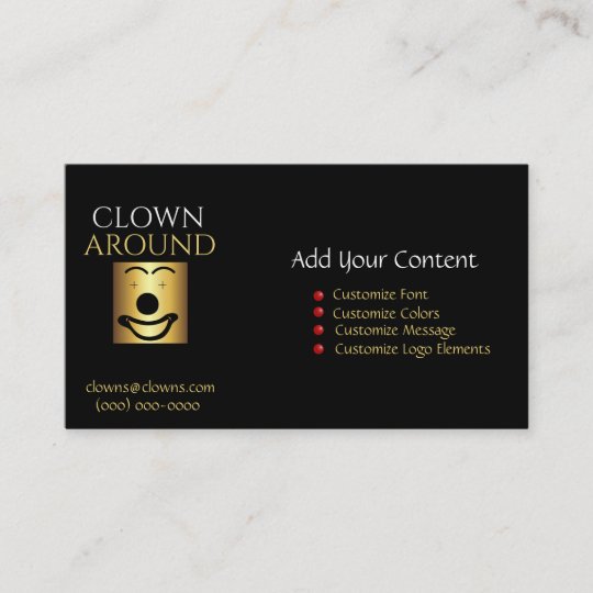 Gold Comedy Logos Abstract Template Business Card | Zazzle.com