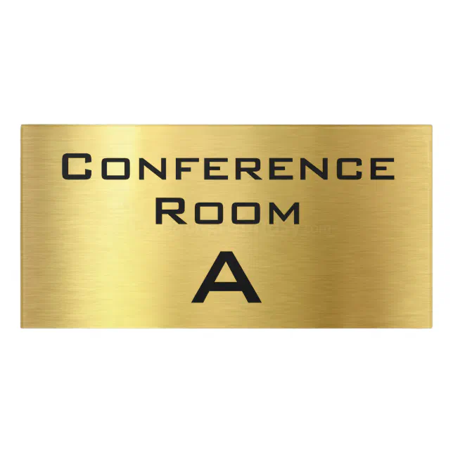 Gold Conference Room Door Sign | Zazzle