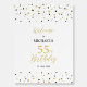 Gold Confetti 55th Birthday Party Welcome Sign | Zazzle