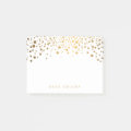 Gold Confetti Dots with Name Post-it Notes | Zazzle