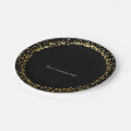 Gold Confetti Elegant Glamour Dots Party Plates | Zazzle