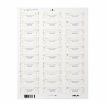 Gold Confetti Elegant Label | Zazzle