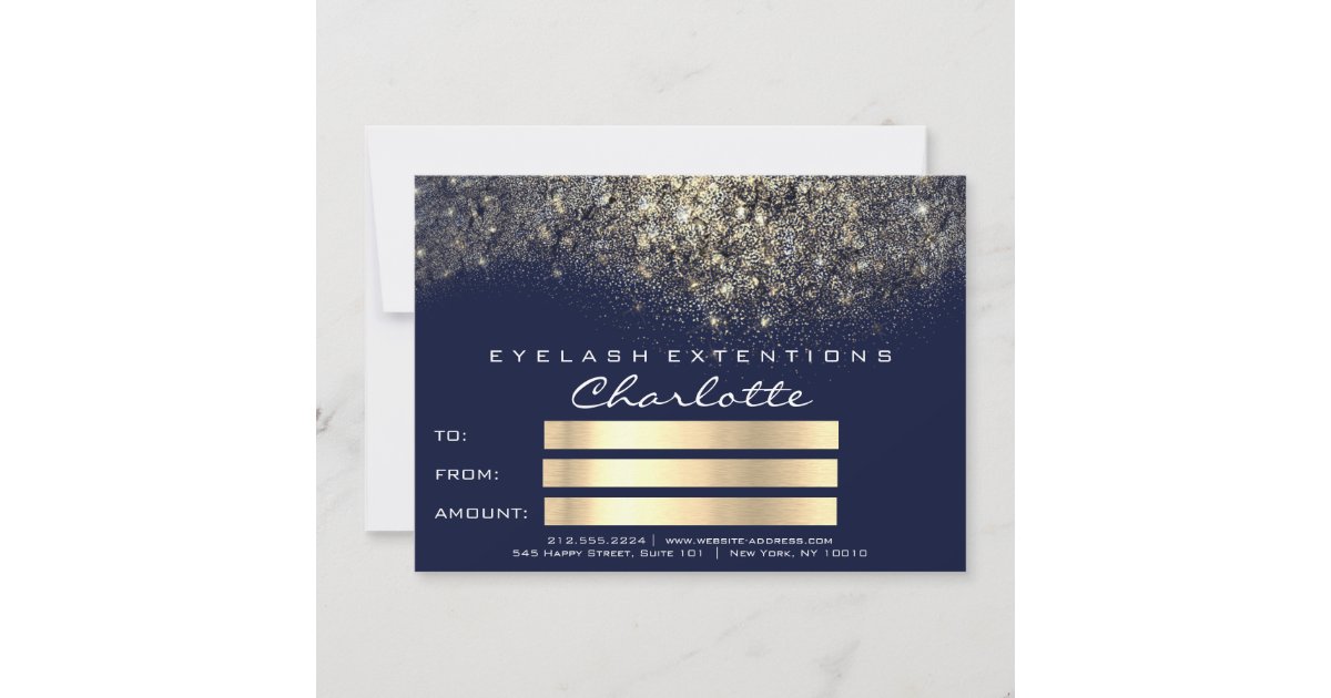 Gold Confetti Glitter Blue Navy Certificate Gift | Zazzle