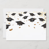 Gold confetti Graduation Caps Graduate Photo Invitation | Zazzle