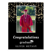Gold Confetti Graduation Graduation Photo Giant Card | Zazzle