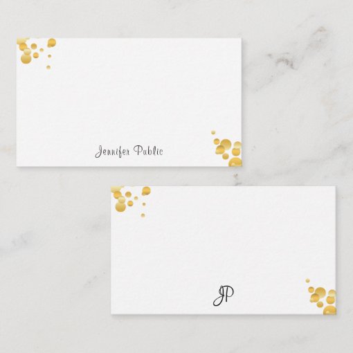 Gold Confetti Handwriting Monogram Template Chic | Zazzle