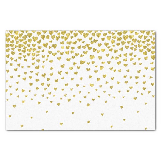 Gold Confetti Hearts Tissue Paper | Zazzle.com