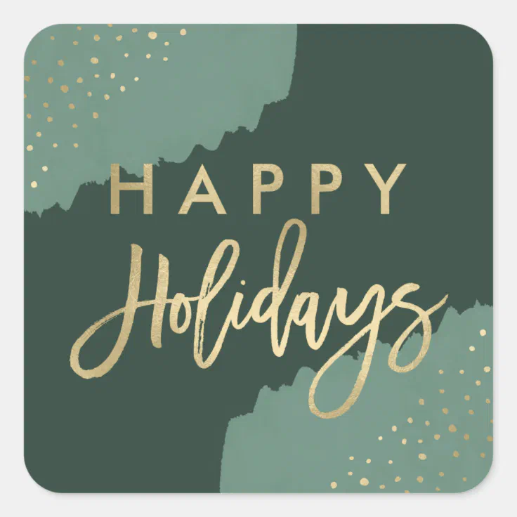 Gold Confetti | Holiday Stickers | Zazzle