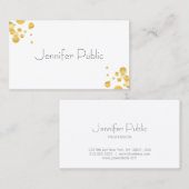 Gold Confetti Modern Elegant Minimalist Template Business Card | Zazzle