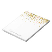 Gold Confetti Notepad | Zazzle