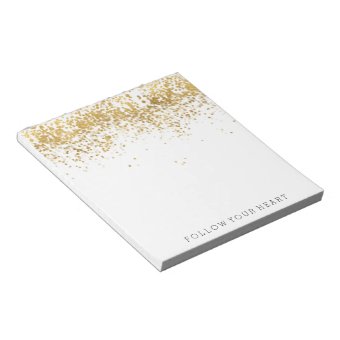 Gold Confetti Notepad | Zazzle