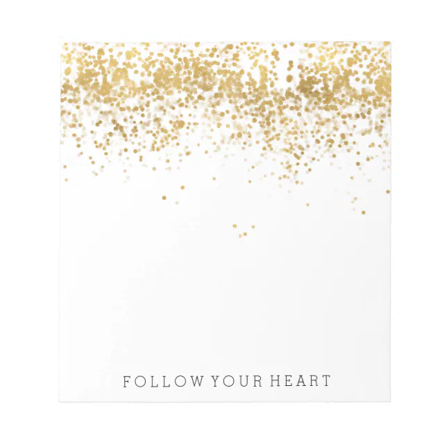Gold Confetti Notepad | Zazzle