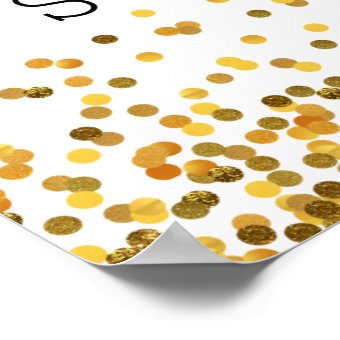Gold Confetti Sparkle Poster | Zazzle