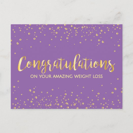 Gold Congratulations Weight Loss Award Certificate Postcard | Zazzle.com