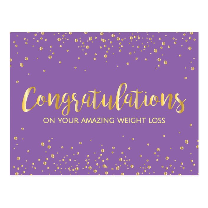 Gold Congratulations Weight Loss Award Certificate Postcard | Zazzle.com