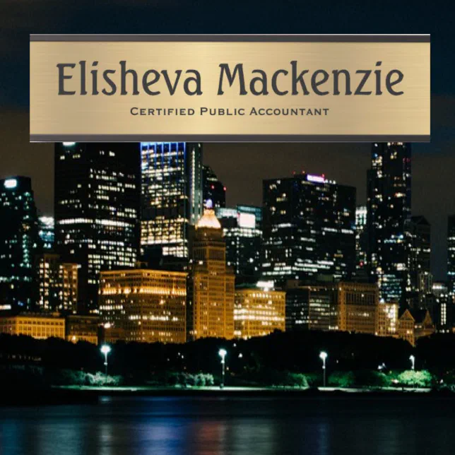 Gold CPA Office Door Sign Name Plate | Zazzle