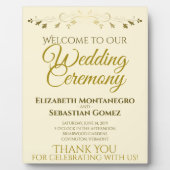 Gold & Cream Elegant Wedding Welcome Sign Plaque | Zazzle