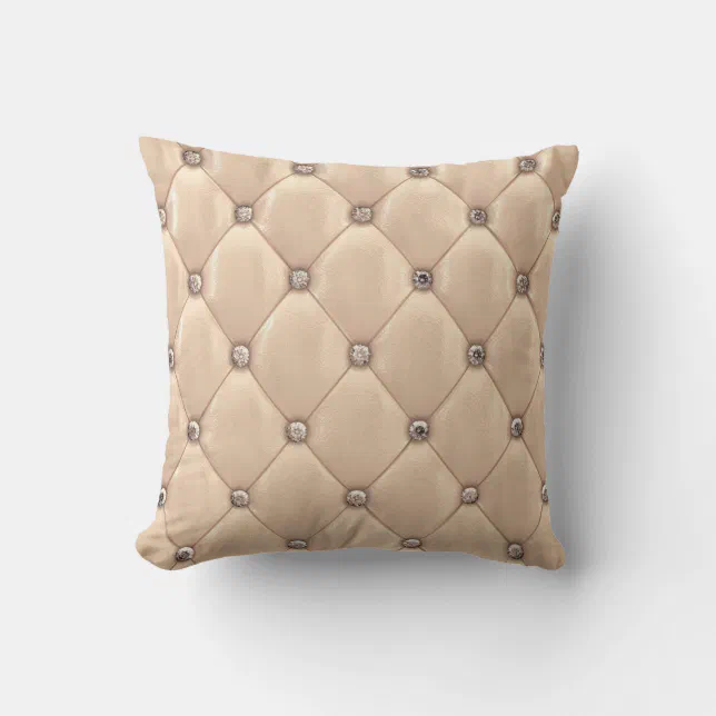 Gold Cream Satin Metallic Elegant Satin Metallic Throw Pillow | Zazzle