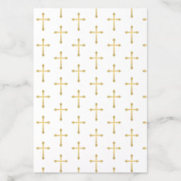 Gold Cross Christian Envelope Liner | Zazzle