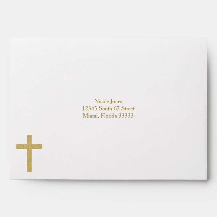 Gold Cross Envelope | Zazzle.com