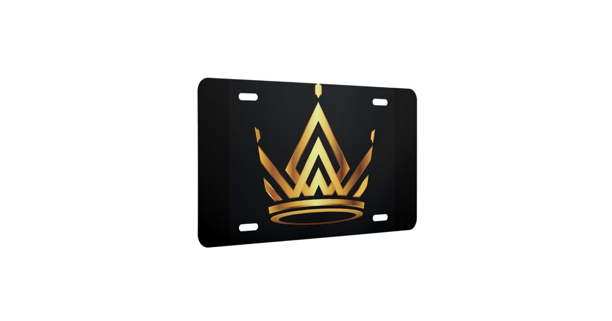 Gold Crown License Plate | Zazzle