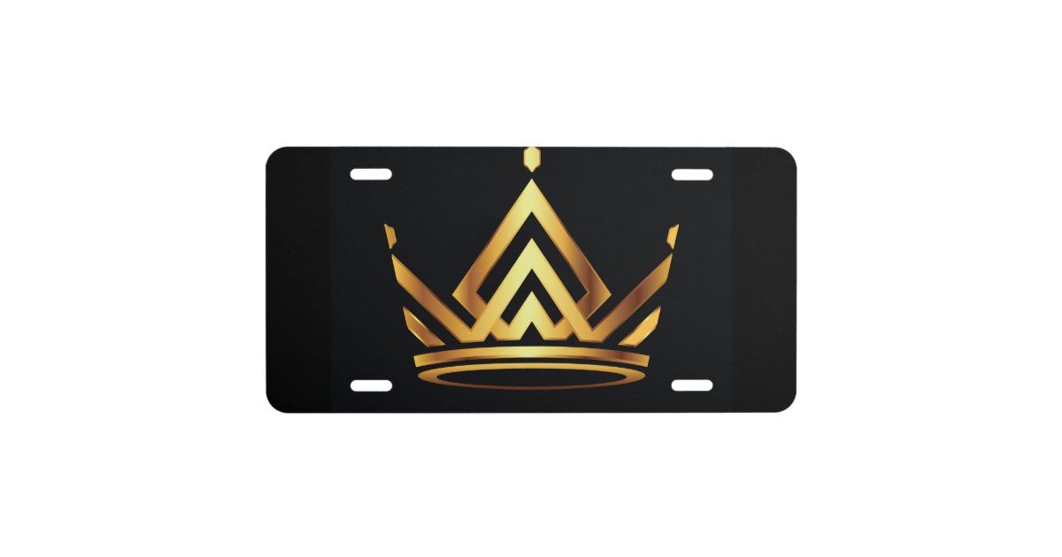 Gold Crown License Plate | Zazzle