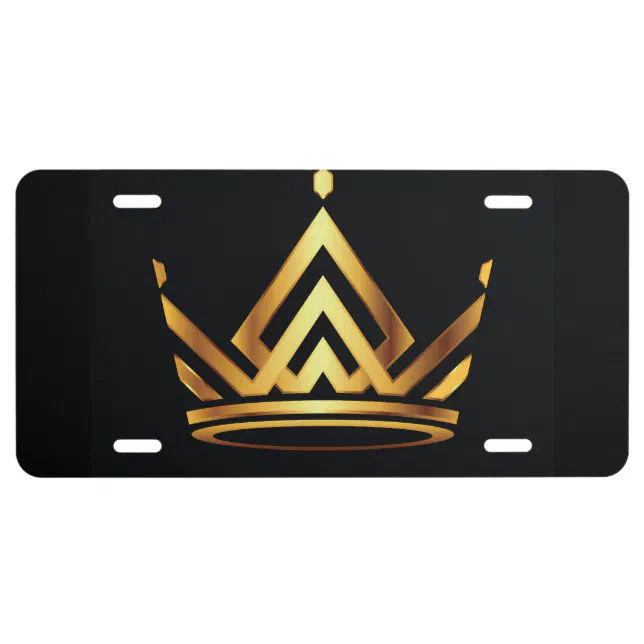 Gold Crown License Plate | Zazzle