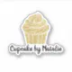 Gold Cupcake Bakery Modern Glitter Sticker | Zazzle