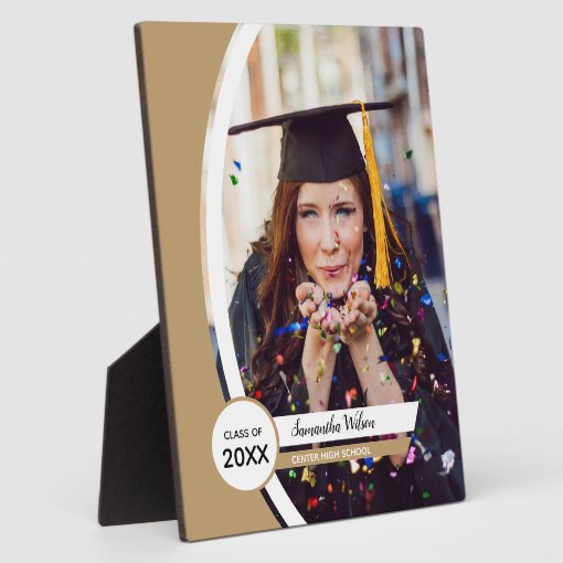 Gold Curved Frame Photo Graduation | Zazzle