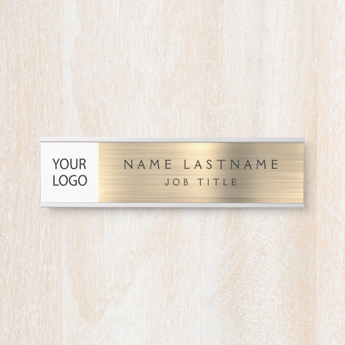 Gold Custom Logo Executive Business Professional Door Sign | Zazzle