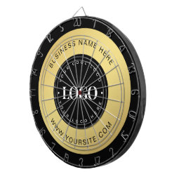 Gold Custom Logo & Text Company Business Branded Dart Board | Zazzle