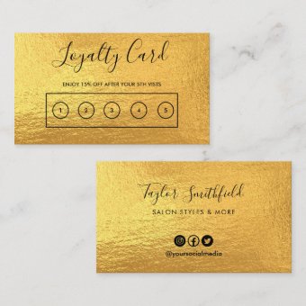 Gold Custom Loyalty Card | Zazzle